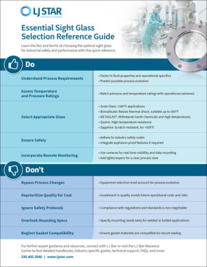 Sight Glass Selection for Improved Safety and Performance